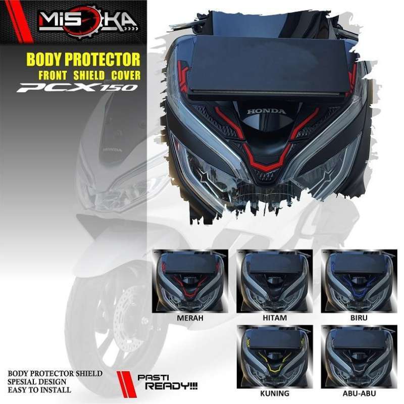 Jual Misoka Front Shield Cover Pcx 150/Aksesoris Motor Honda/Rubber ...