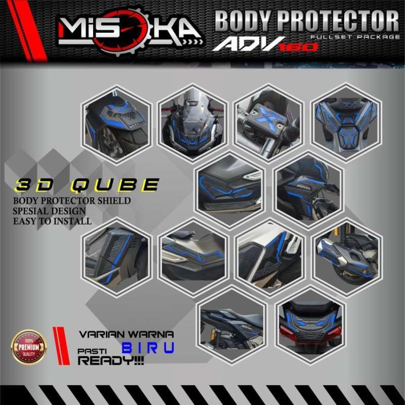 Jual Misoka Fullset Body Protector ADV 160 Aksosoris Motor Honda Rubber ...