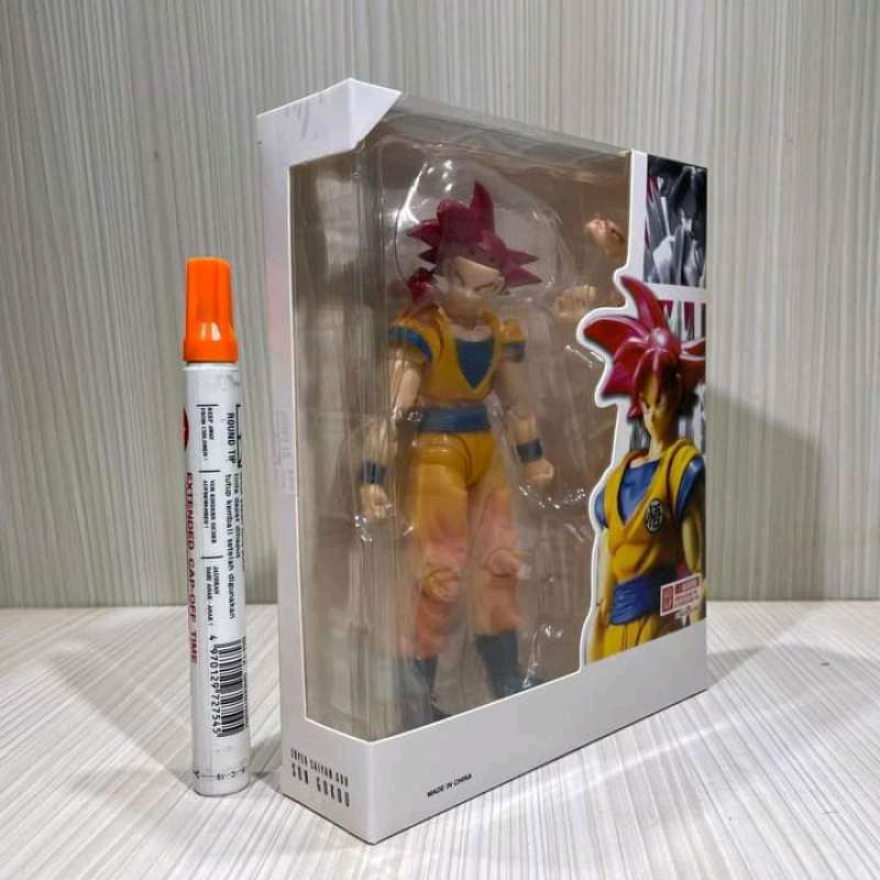 Jual action figure Shf songoku son gokou super saiyan god red super ...