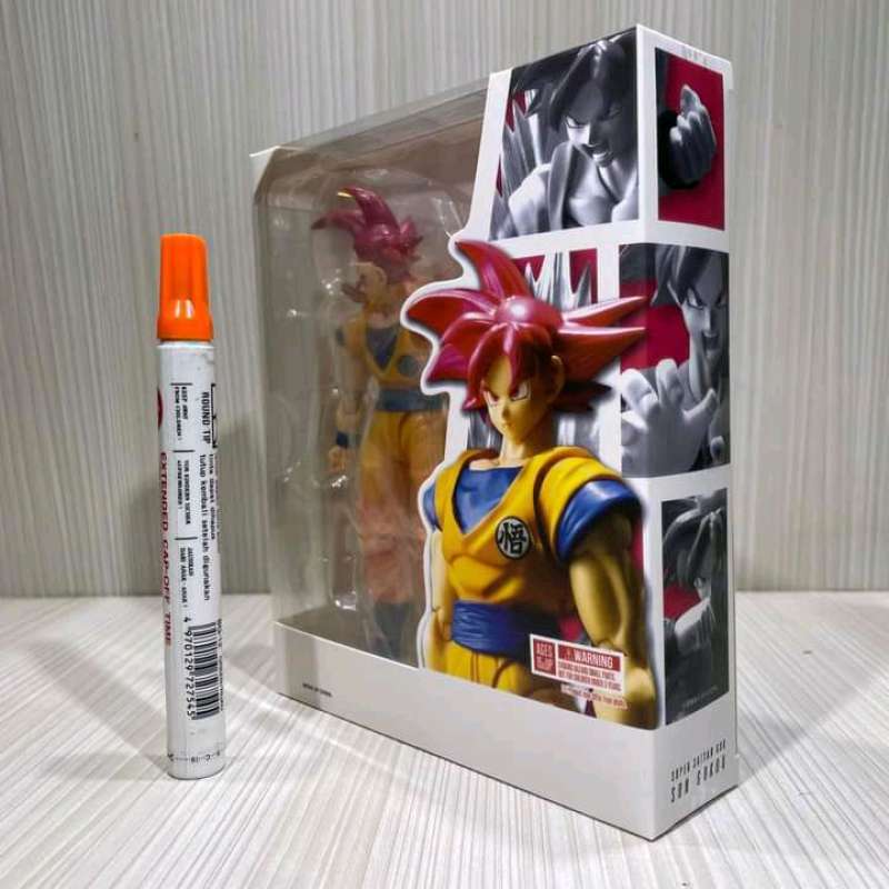 Jual action figure Shf songoku son gokou super saiyan god red super ...