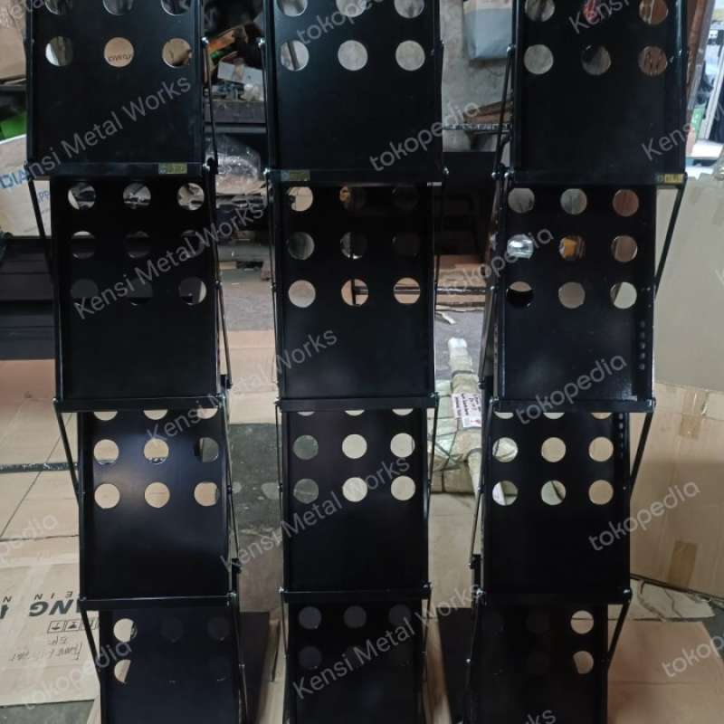 Jual Rak Brosur Lipat 4 Susun Hitam Kensi - Packing Kayu Di Seller ...
