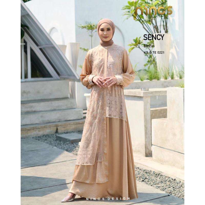 Promo SENCY DRESS Jumbo By Ninos Design - Mocca Diskon 11% di Seller ...