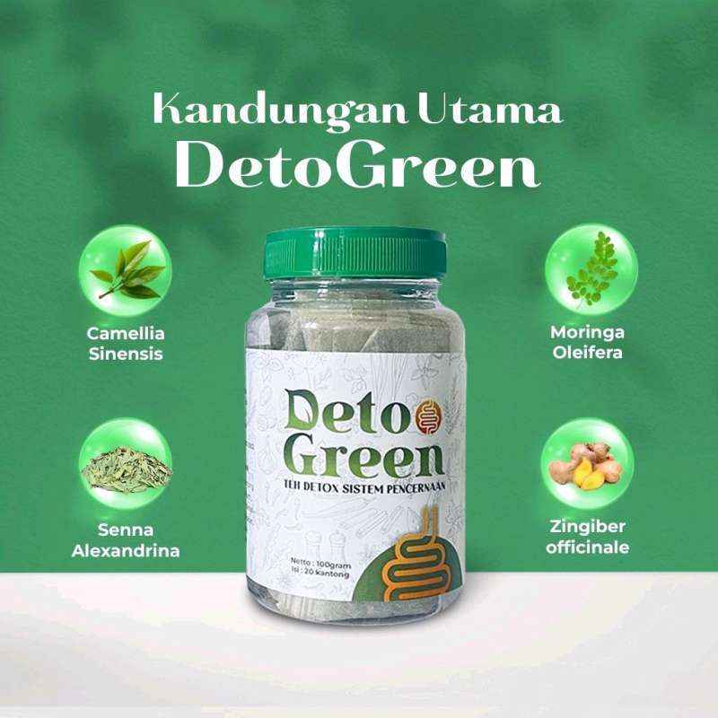 Promo DetoGreen paket bundling 3 Botol Deto green tea Teh detox sistem ...
