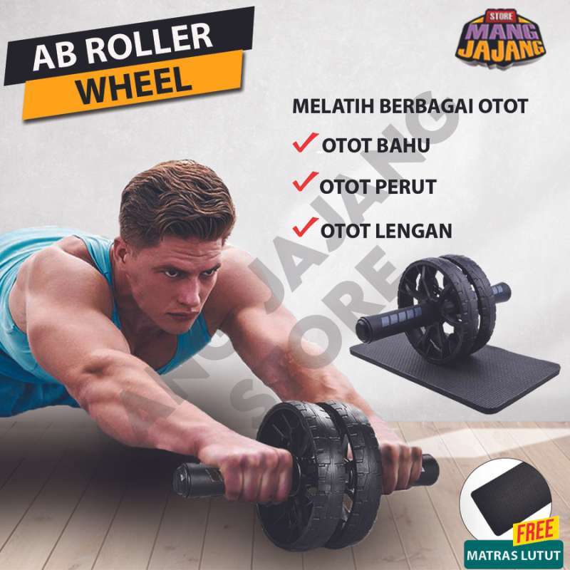 Jual Double Wheel Roller / Alat Fitness Gym / Ab Roller / Roda Untuk ...
