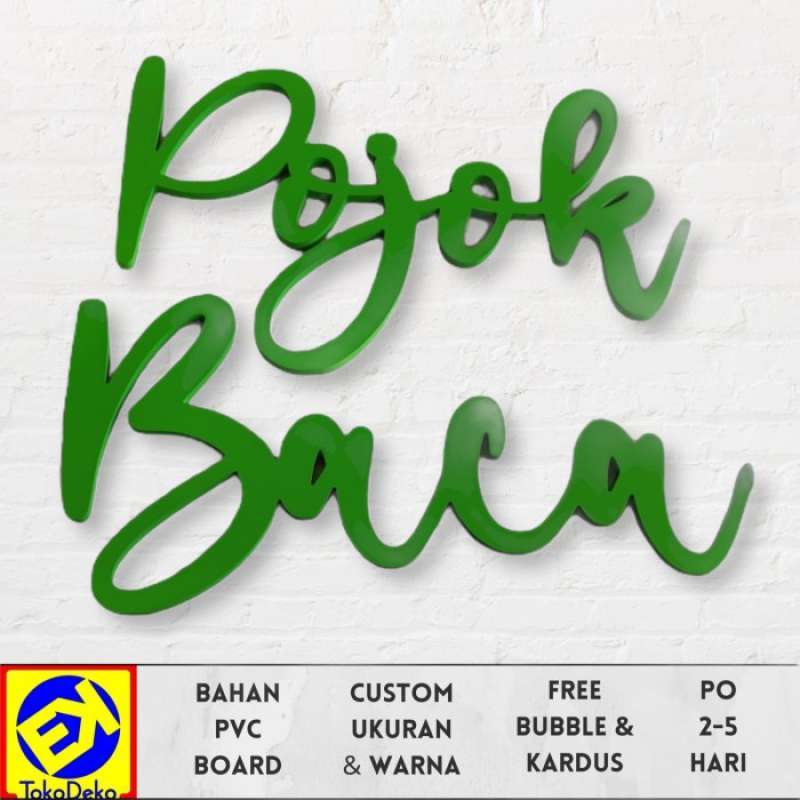 Jual Hiasan Dekorasi Dinding Tulisan Pojok Baca - Abu-abu Di Seller ...