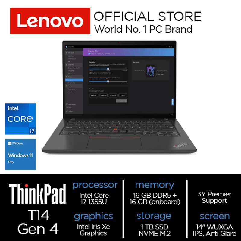 Promo Lenovo Thinkpad T14 Gen 4 (intel) Core I7-1355u 32gb 1tb W11pro ...