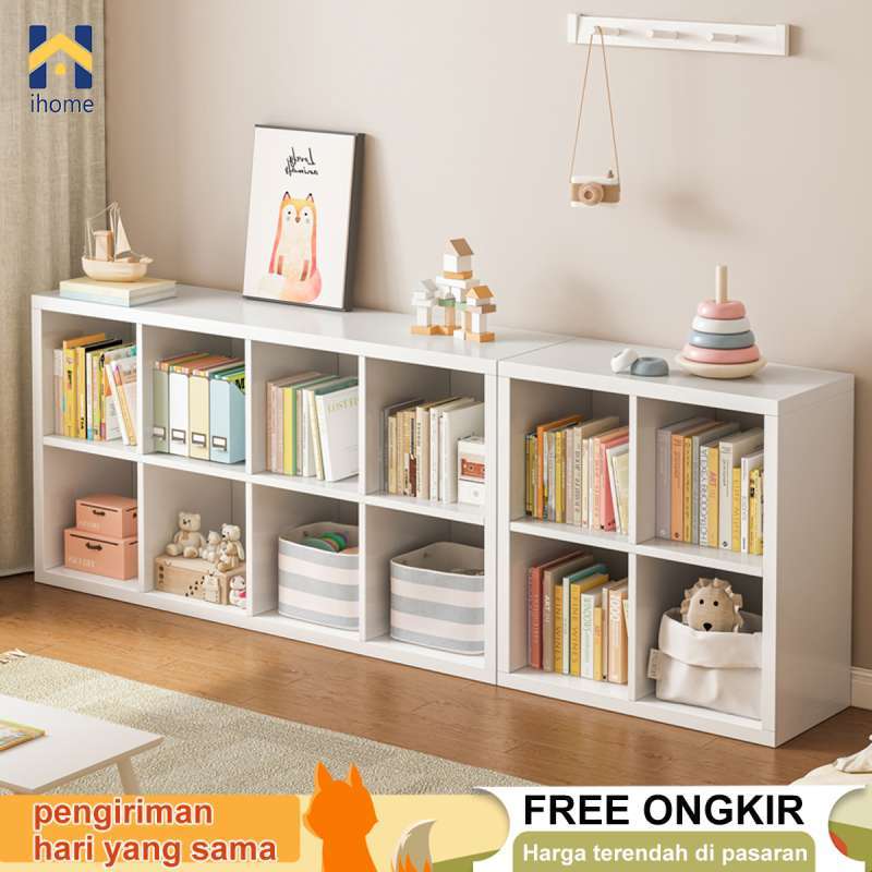 Promo Rak Buku Kayu 8 Kompartment Le - Kayu—60*24*60 Diskon 53% Di ...