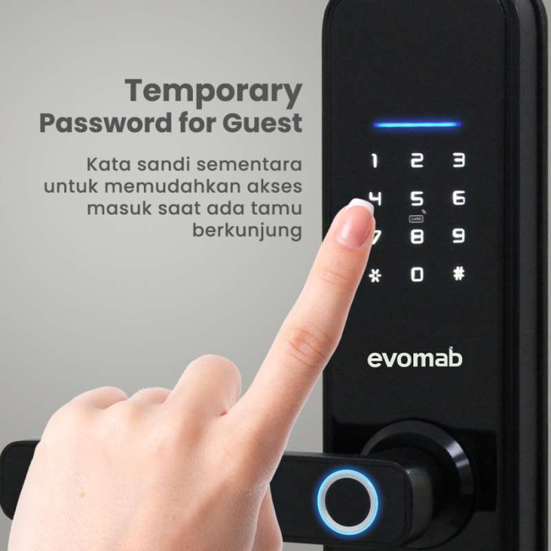 Promo Evomab Kunci Handle Pintu Digital Fingerprint Rumah Smart Home ...