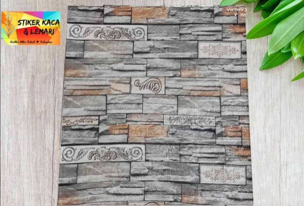 Jual Wallpaper 3d Foam Dekorasi Dinding Batu Bata Alam Kombinasi Warna ...