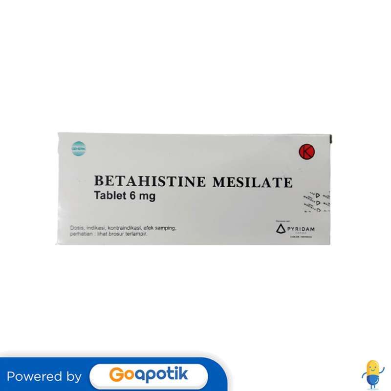 Jual BETAHISTINE MESILATE PYRIDAM 6 MG BOX 100 TABLET di Seller Apotek Asalun - Bonto Biraeng ...