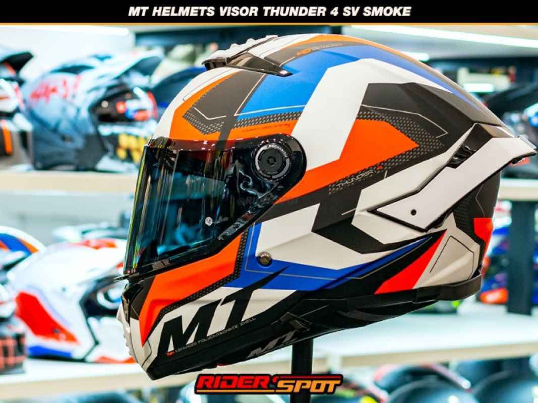 Promo New Kaca Helm Motor Mt Helmets Visor Thunder 4 Sv Smoke Visor ...