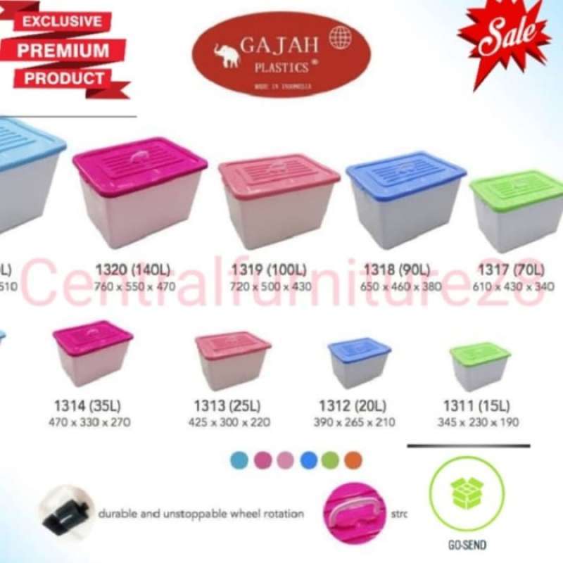 Promo Container Box Gajah 70 Liter Diskon 29% Di Seller Aman Shop ...