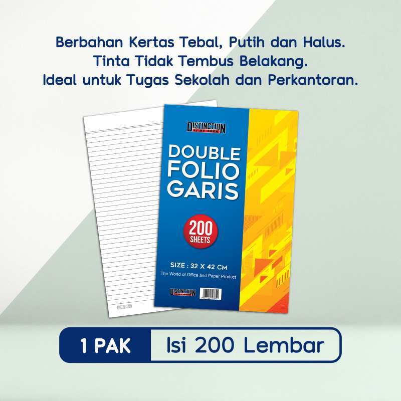 Jual Kertas Double Folio Garis 200 Lembar Di Seller Margono Official ...