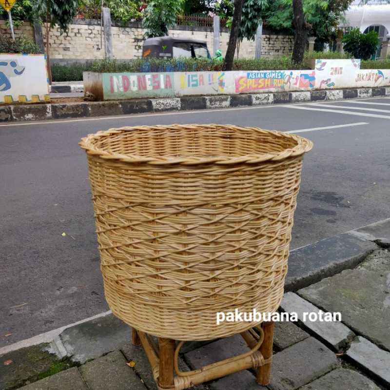 Promo Keranjang pot bunga anyaman rotan silang jumbo - keranjang ...