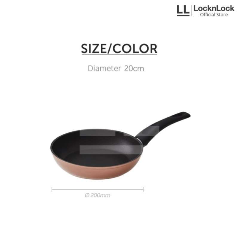 Promo LocknLock - Wajan Induksi Rosy Gold IH - Frypan 20cm Diskon 23% di Seller Sinar Terang Al ...