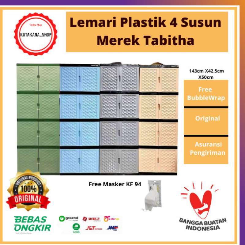Promo Lemari Plastik Lemari Pakaian Merk Tabitha 4 Susun Minimalis - 3 ...