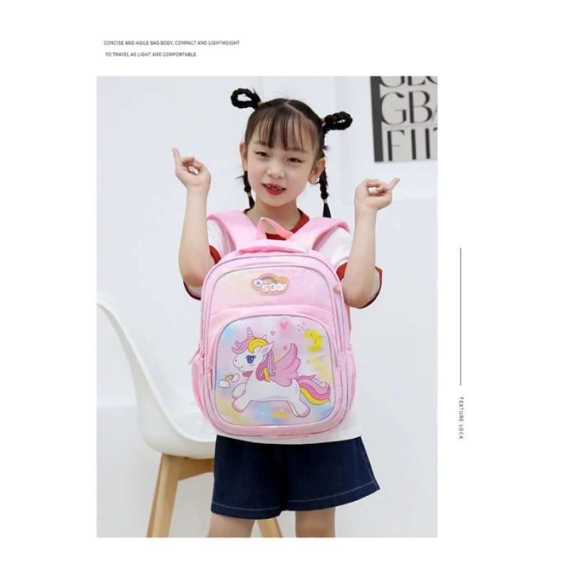 Promo Tas Ransel Anak Sekolah TK SD Import Karakter Unicorn Kuda Poni ...
