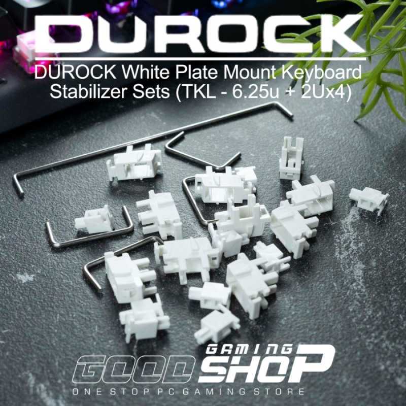 Promo DUROCK White Plate Mount Keyboard Stabilizer Sets / Durock ...