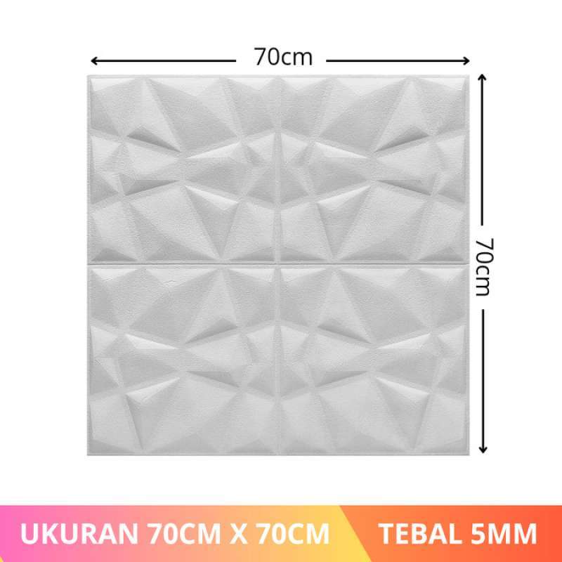 Jual Wallpaper Dinding 3D Foam Wall Panel Bata 70cm x 77cm Tebal 5mm - Diamond Putih di Seller ...