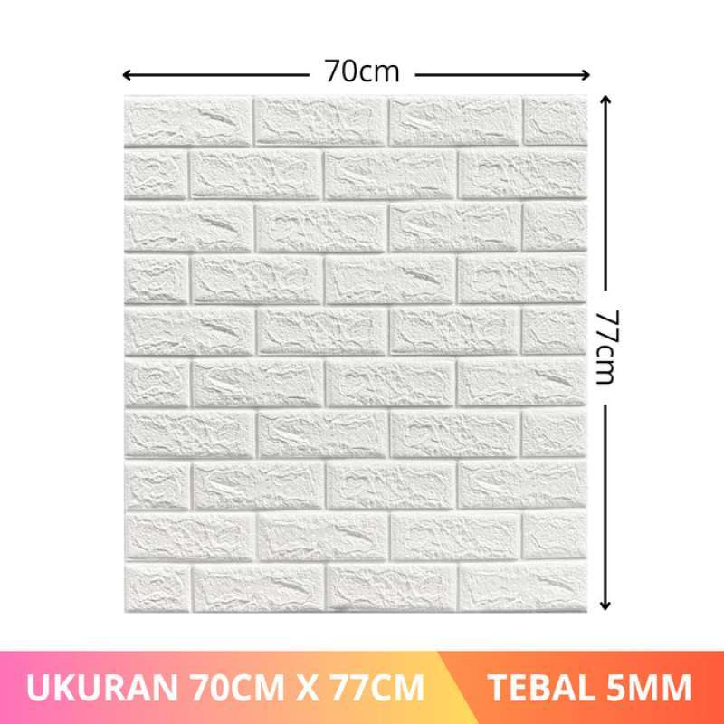 Jual Wallpaper Dinding 3D Foam Wall Panel Bata 70cm x 77cm Tebal 5mm ...