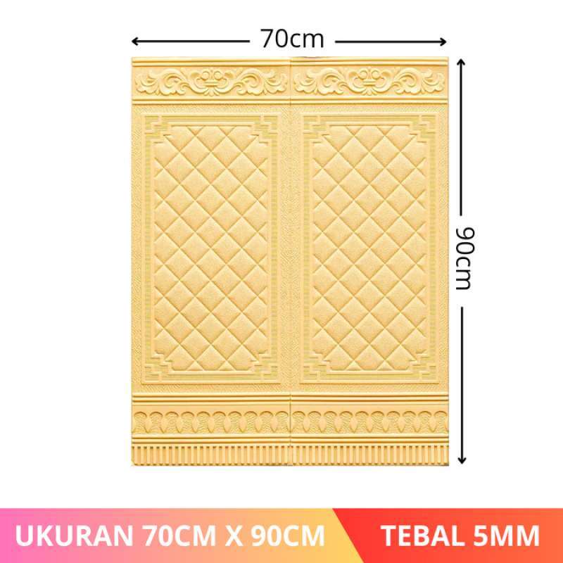 Jual Wallpaper Dinding 3D Foam Wall Panel Bata 70cm x 77cm Tebal 5mm - Pintu Kuning di Seller ...