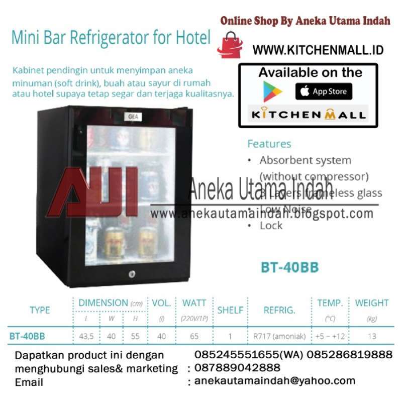 Promo Bt-40Bb Mini Bar Refrigerator For Hotel Atau Kabinet Penyimpan ...