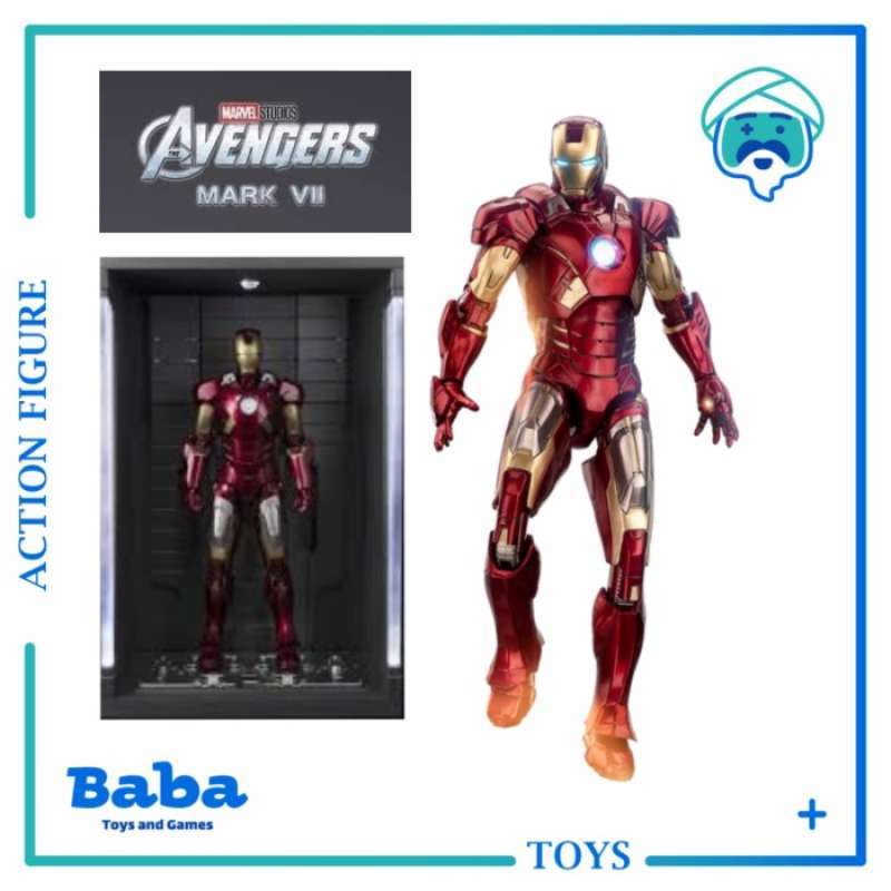 Promo Mainan Figure Marvel Avengers ZD Toys Iron Man Mark 7 / Ironman ...