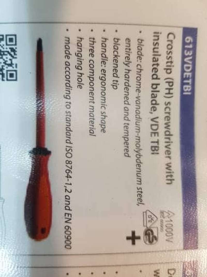 Promo obeng plus + listrik UNIOR VDE 6mm ph2 x 100mm 4 1000v instalasi ...