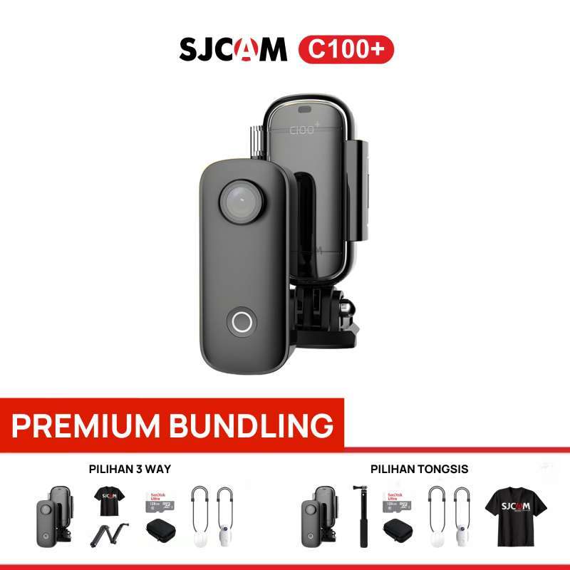 Promo Sjcam C100 Plus Body Cam Thumb Magnetic Mini Camera - Bundling ...