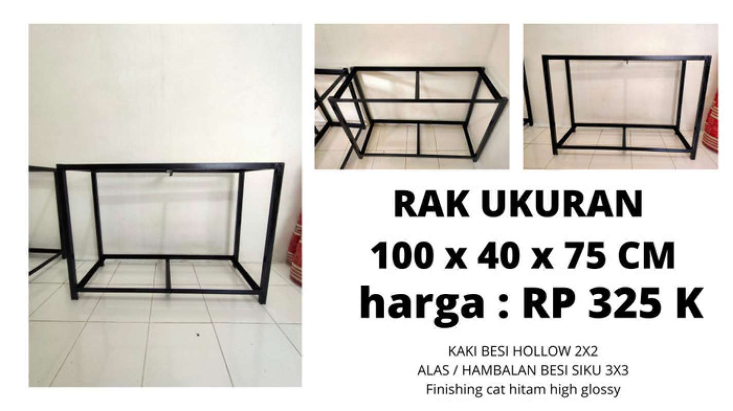 Promo rak besi hollow serbaguna 2 susun aquarium atau meja kompor ...