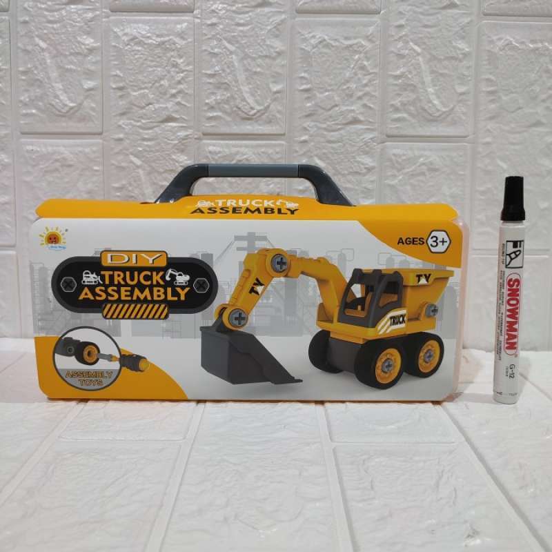 Promo DIY Truck Koper Mainan Bongkar Pasang Escavator Diskon 9% di ...