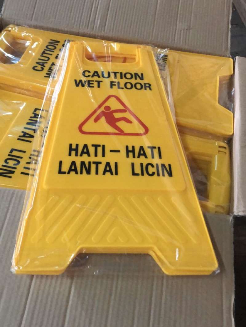 Promo Warning Sign Floor Wet Floor Papan Peringatan Lantai Basah Licin ...
