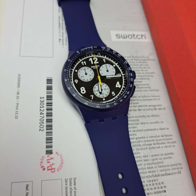 Promo Jam Tangan Pria Swatch Susn418 Nothing Basic About Blue Original ...