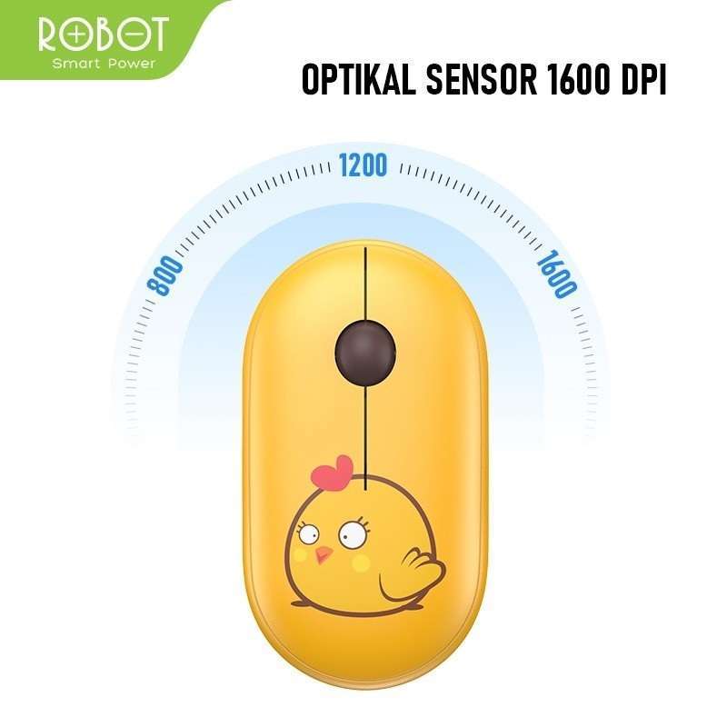 Promo Robot M230 Wireless Mouse Silent Key Scroll Wheel Diskon 39% Di ...