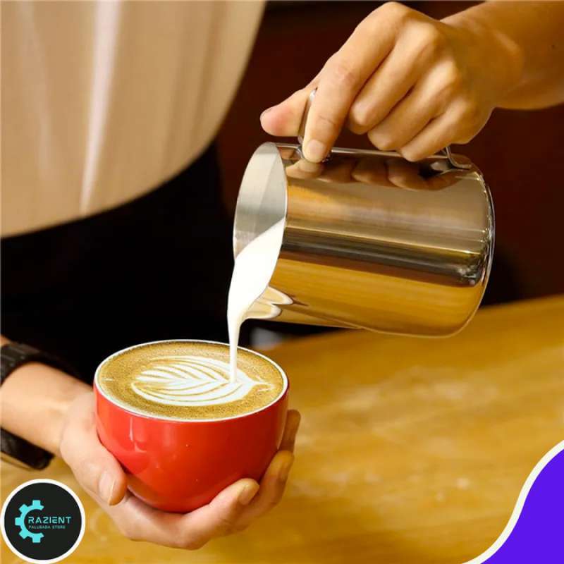 Promo Milk Jug Scale Pitcher Stainless Steel Latte Art Maker Barista ...