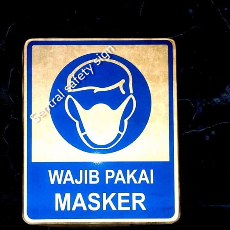 Promo Rambu Wajib Pakai Masker 60x50cm Diskon 9% Di Seller Noela Store ...