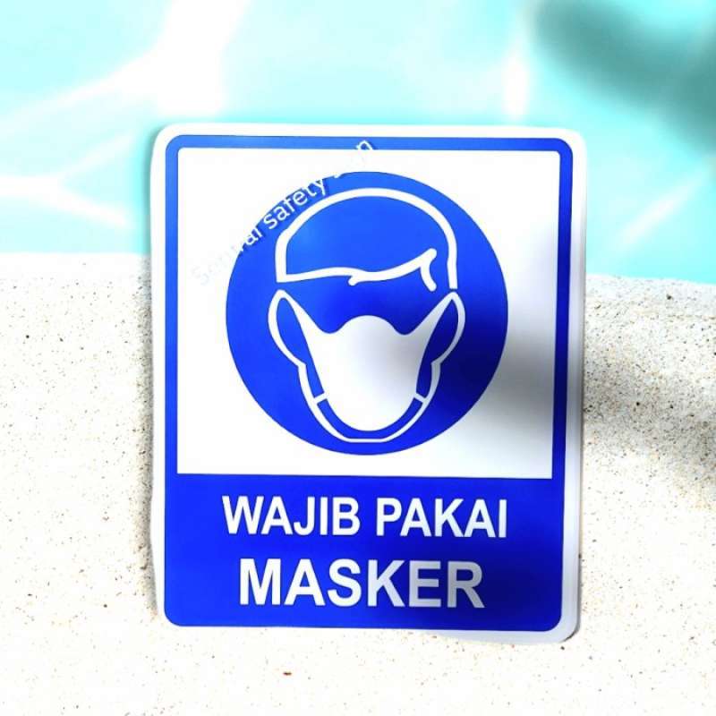 Promo Rambu Wajib Pakai Masker 60x50cm Diskon 9% Di Seller Noela Store ...