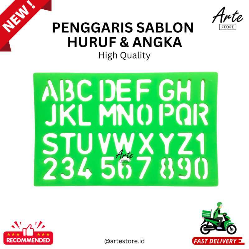 Jual Penggaris Sablon Mal Huruf Angka / Stencil Di Seller Arte Store ...