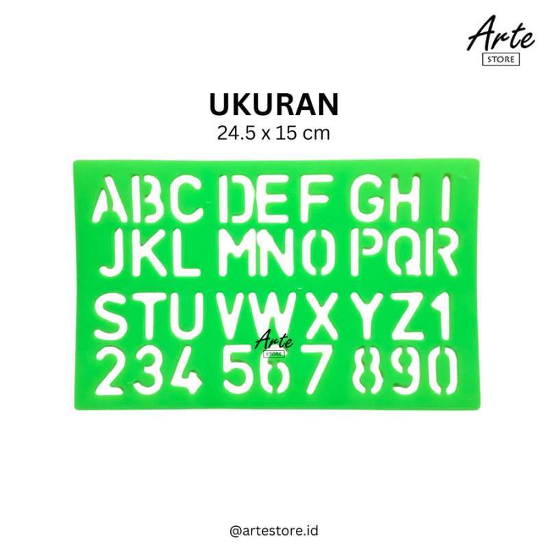 Jual Penggaris Sablon Mal Huruf Angka / Stencil Di Seller Arte Store ...