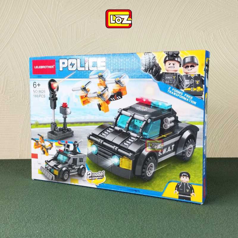 Promo Lele Brother 8626 Jeep Car Police | Diy Brick Block Mainan Balok ...