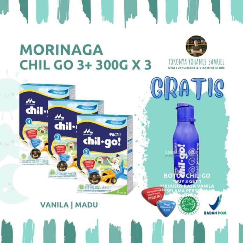 Jual Chil Go Powder 1+ Dan 3+ 300gr Vanila Dan Madu Di Seller ...