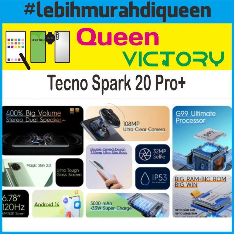 Jual Tecno Spark Pro Spark Pro Plus Garansi Resmi Indonesia Di Seller Queen Official
