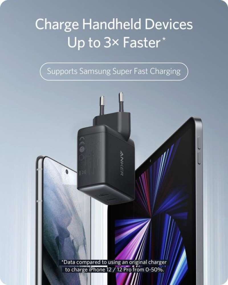 Jual Charger Anker Powerport Iii 2-port 65w Pod B2c A2666 - Anker A2666 ...