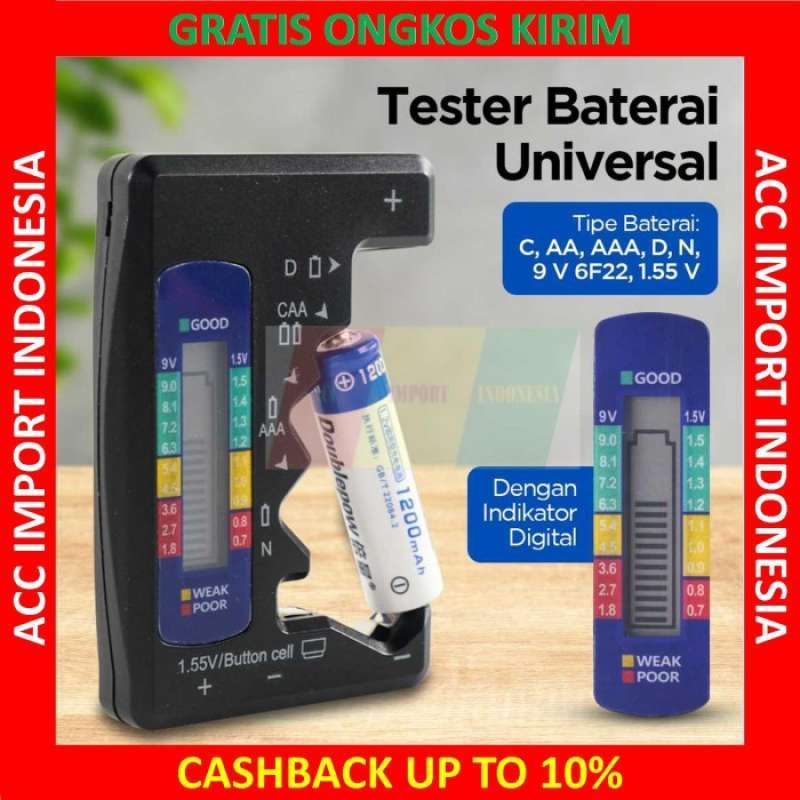Promo Battery Baterai Tester Check Alat Pengetes Kapasitas Baterai ...