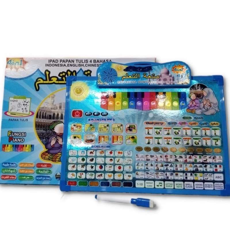 Jual Mainan iPad Papan Tulis Anak 4 Bahasa / Mainan Anak Playpad Arab ...