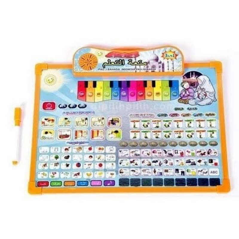 Jual Mainan iPad Papan Tulis Anak 4 Bahasa / Mainan Anak Playpad Arab ...