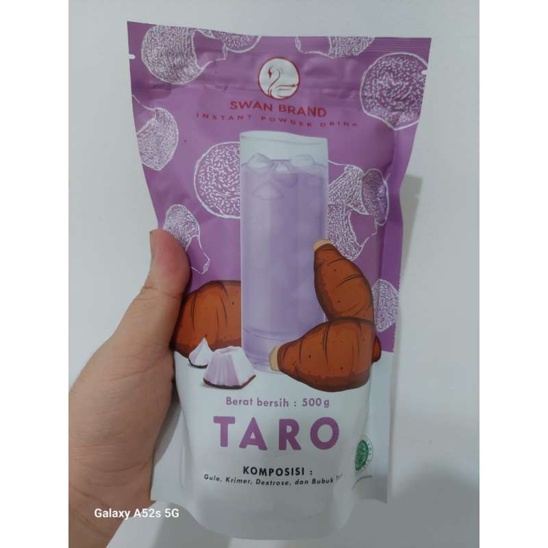Jual Swan Brand Instant Powder Drink 500 Gram Taro Talas Ungu Milk Tea ...
