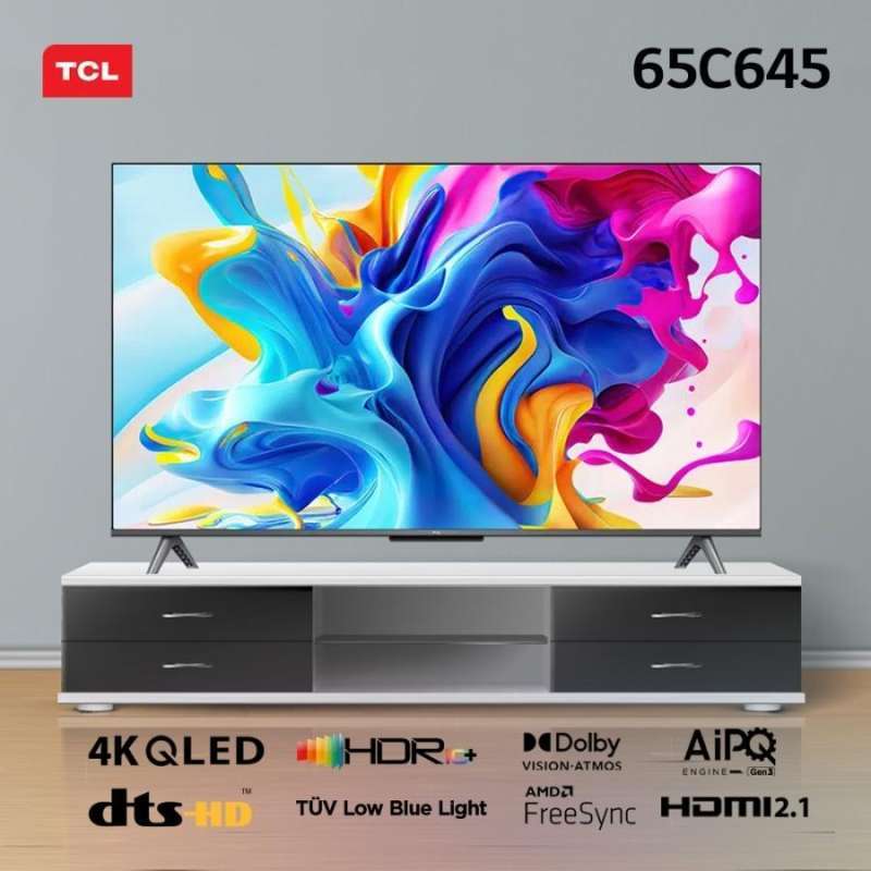 Jual Tcl Tv Qled 65c645 65 C645 Google Tv Android 13 Dlg 120hz Game ...