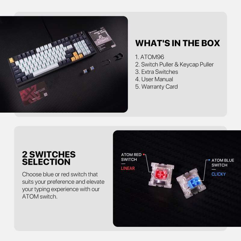 Jual Fantech Atom96 / Atom 96 Mizu Edition Mechanical Gaming Keyboard ...