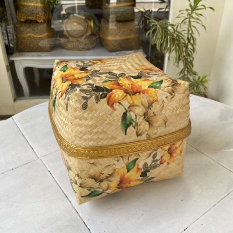 Jual Keben Bambu 20 Cm Keben Soda Decoupage Motif Bunga - Decocraft ...